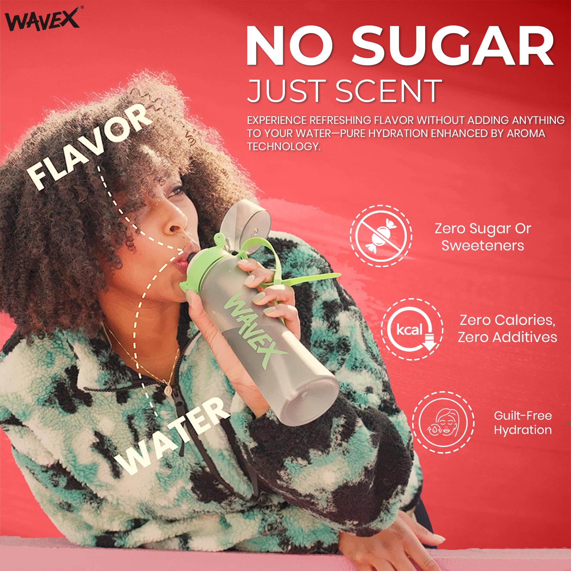 Water Bottle With Flavor Pods And Smell Rings For Fragrance | WAVEX