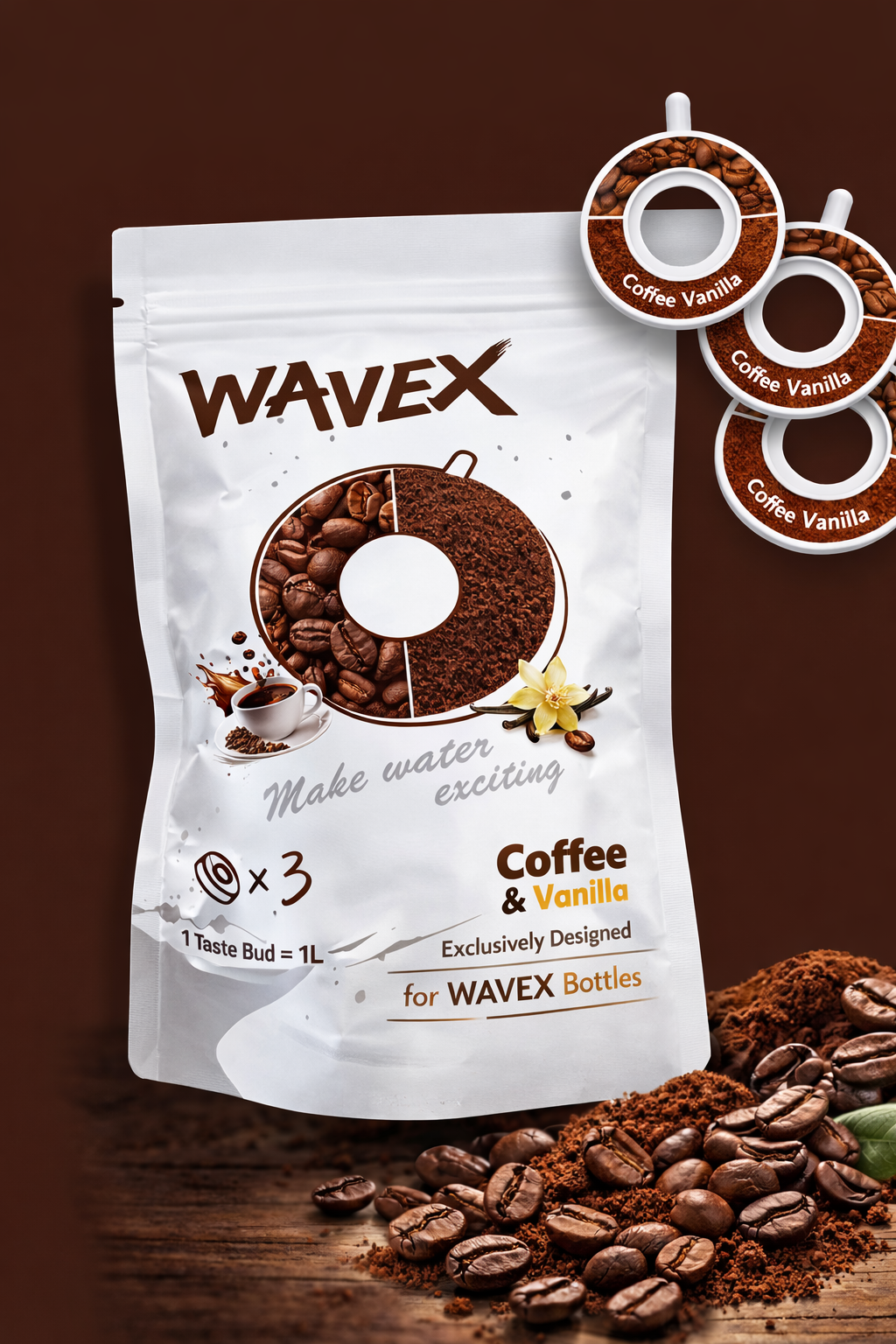 Water Bottle With Flavor Pods And Smell Rings For Fragrance | WAVEX